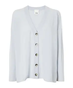 ALLUDE V-neck Cashmere Cardigan - White