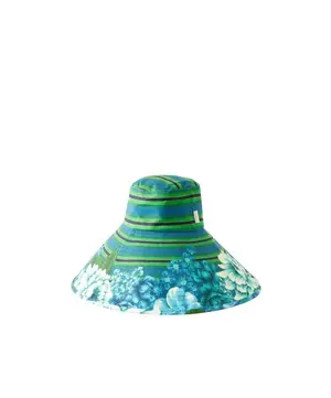 ALEMAIS Printed Cotton-twill Sunhat - Blue