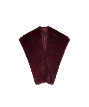 Anna Sui Oversized Plush Shawl - Brown