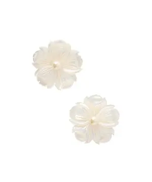 JENNIFER BEHR Silver-tone Mother-of-pearl Earrings