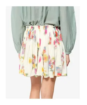 Isabel Marant Étoile Livy Printed Pleated Mini Skirt
