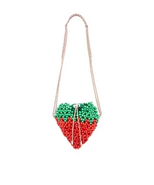 ALEMAIS Beaded Strawberry-shaped Belt Bag