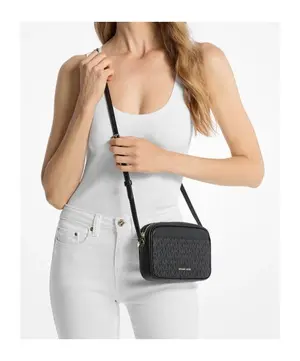 Michael Kors Jet Set Small Signature Logo Camera Crossbody Bag