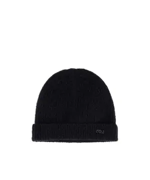 MASSIMO OSTI STUDIO Ribbed Knit Hat - Black