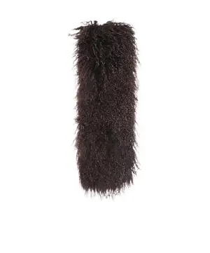 YVES SALOMON Mongolian Shearling Scarf - Brown