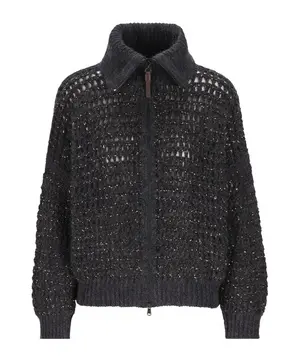 Brunello Cucinelli Dazzling Net Cardigan