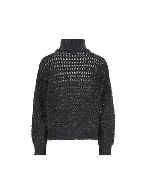Brunello Cucinelli Dazzling Net Cardigan