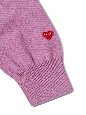 Play Comme Des Garcon Logo-detail V-neck Sweater