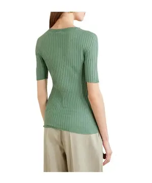 KALLMEYER Ribbed-knit Merino Wool T-shirt