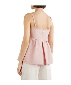 Proenza Schouler Striped Cotton-blend Seersucker Top