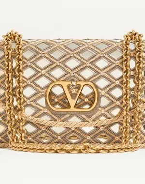 Valentino Garavani Vain Embroidered Shoulder Bag