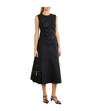 Proenza Schouler Anoushka Ruched Cotton-blend Poplin Midi Dress