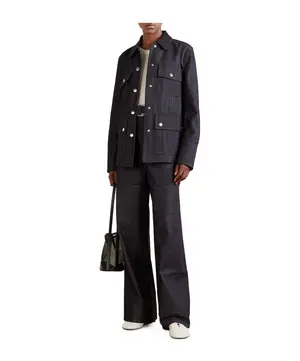 Proenza Schouler Belted Stretch-cotton Twill Wide-leg Pants