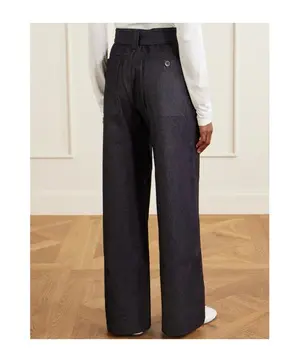 Proenza Schouler Belted Stretch-cotton Twill Wide-leg Pants