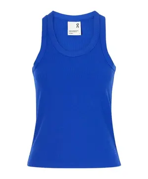On Ribbed Stretch Lyocell And Cotton-blend Tank - Blue