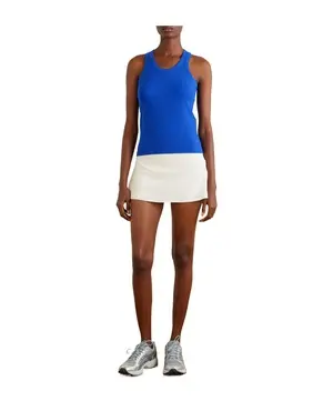 On Ribbed Stretch Lyocell And Cotton-blend Tank