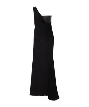 Alex Perry Asymmetric Leather And Jersey Gown - No