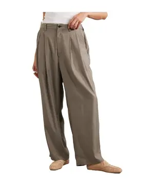 SSSTEIN Pleated Twill Wide-leg Pants