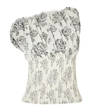 KALLMEYER Floral-brocade Top - No