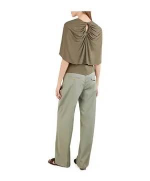 KALLMEYER Cape-effect Gathered Jersey Top