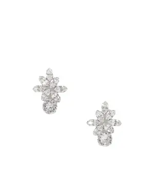 JENNIFER BEHR Rhodium-plated Crystal Earrings - No