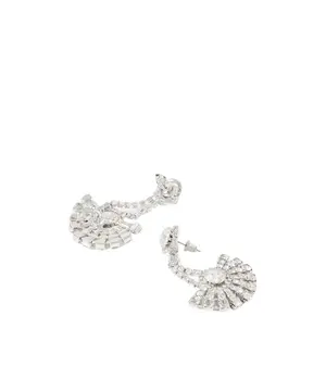 JENNIFER BEHR Rhodium-plated Crystal Earrings