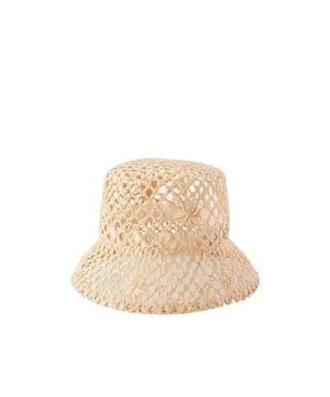 Eugenia Kim Raffia Bucket Hat - Nude