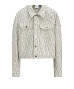 Dior Long-sleeve Denim Jacket - Grey