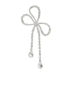 JENNIFER BEHR Rhodium-plated Crystal Brooch - Silver