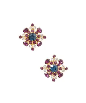 JENNIFER BEHR Gold-plated Crystal Earrings - Multicolor