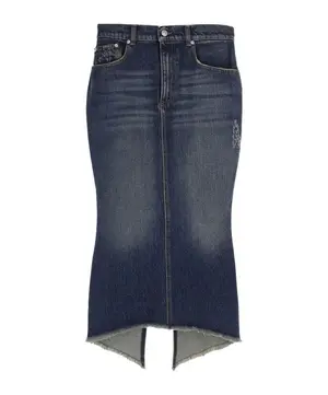 Matieres Fecales Belted Denim Skirt