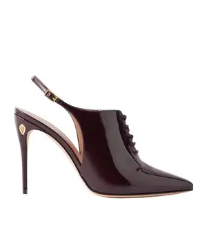 Jennifer Chamandi Patent Leather Slingback Pumps - No