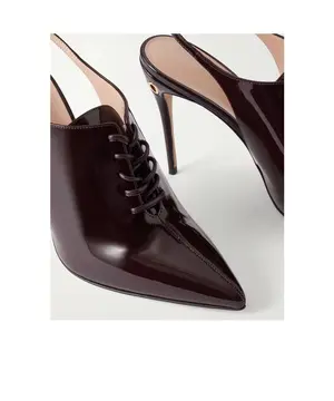Jennifer Chamandi Patent Leather Slingback Pumps