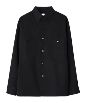 LEMAIRE Two-pocket Shirt In Light Cotton Twill - Black