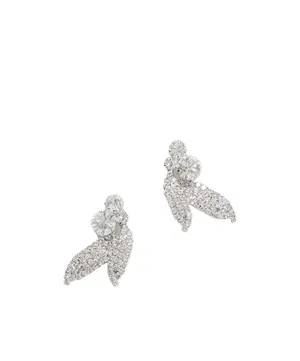 JENNIFER BEHR Plated Crystal Earrings - Silver