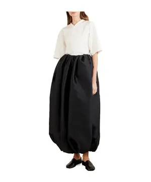 Calvin Klein Gathered Duchesse Satin Maxi Skirt