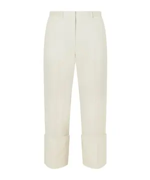 Calvin Klein Ramie-blend Twill Straight-leg Pants