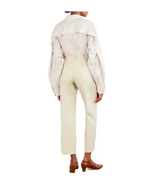 Calvin Klein Ramie-blend Twill Straight-leg Pants