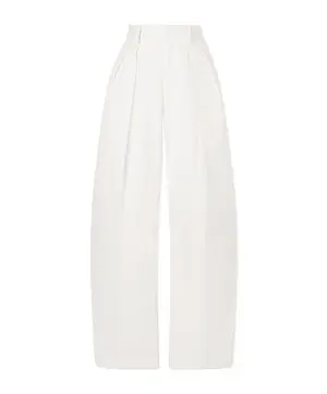 KALLMEYER Joel Pleated Cotton-poplin Wide-leg Pants - No