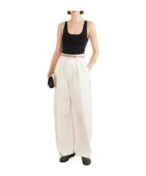KALLMEYER Joel Pleated Cotton-poplin Wide-leg Pants - No