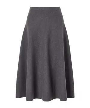 Brandon Maxwell The Miller Wool-felt Midi Skirt