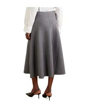 Brandon Maxwell The Miller Wool-felt Midi Skirt