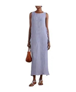Le Kasha Organic Linen Midi Dress