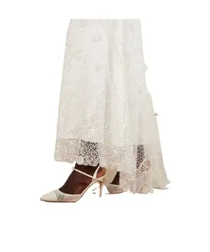 Jennifer Chamandi Vittorio Leather-trimmed Lace Pumps
