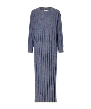 THE ELDER STATESMAN Ribbed Cashmere Maxi Dress