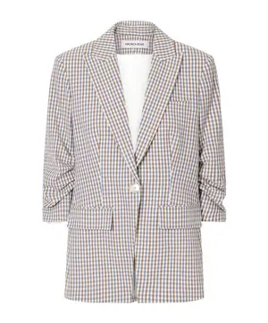 Veronica Beard Checked Cotton-seersucker Blazer