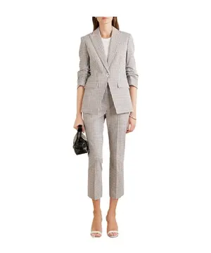 Veronica Beard Checked Cotton-seersucker Blazer