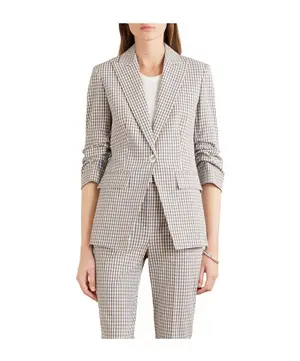 Veronica Beard Checked Cotton-seersucker Blazer