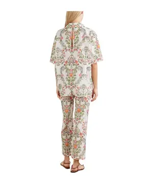 Borgo De Nor Printed Broderie Anglaise Cotton Shirt - No