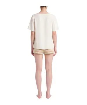 Chloé Striped Knit Shorts - Khaki